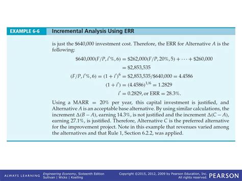 PPT EXAMPLE 6 1 Analyzing Investment Alternatives By Using Equivalent Worth PowerPoint