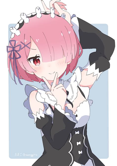 Ram Re Zero Kara Hajimeru Isekai Seikatsu Drawn By Sunegg Danbooru