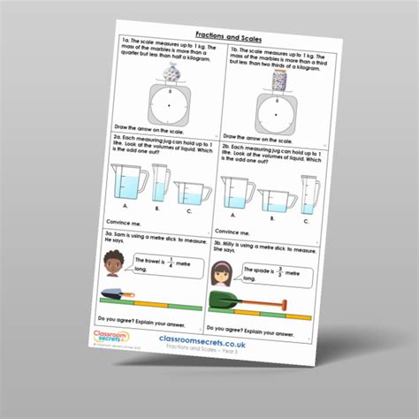Year 3 Fractions And Scales Reasoning And Problem Solving Resource Classroom Secrets