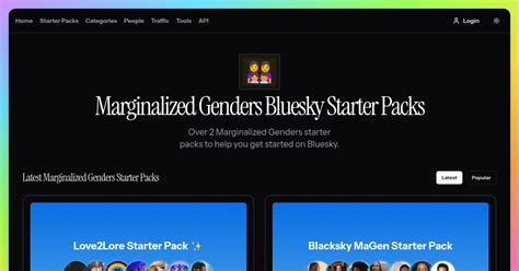 Marginalized Genders Bluesky Starter Packs 2 Lists • Nov 2025