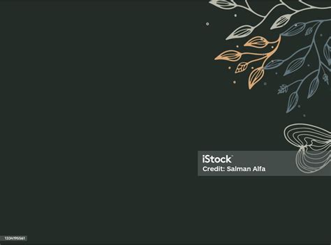 텍스트 꽃과 잎을위한 복사 공간이있는 간단한 현대 스타일의 벡터 디자인 템플릿 결혼식 초대 배경과 프레임 소셜 미디어 이야기 배경 화면 0명에 대한 스톡 벡터 아트 및 기타