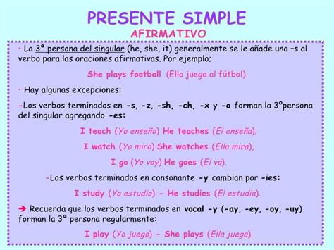 Que Es El Presente Simple Ejemplos