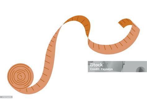 재단사의 줄자 길이 측정을 위한 압연 센티미터 스트립 재봉 미터법 도구 흰색 배경에 고립된 평면 벡터 공예에 대한 스톡 벡터 아트 및 기타 이미지 Istock