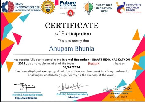 Anupam Bhunia On Linkedin Sih2024 Innovation Hackathonjourney Proudmoment