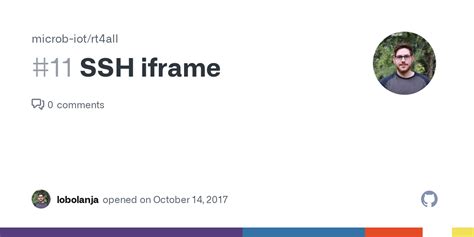 SSH Iframe Issue Microb Iot Rt All GitHub