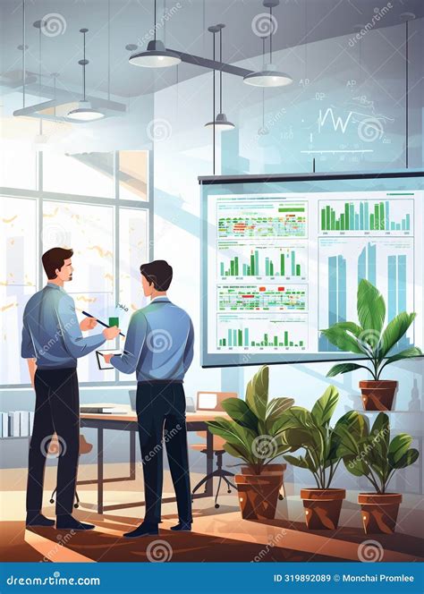 coding class using interactive whiteboard flat design side view