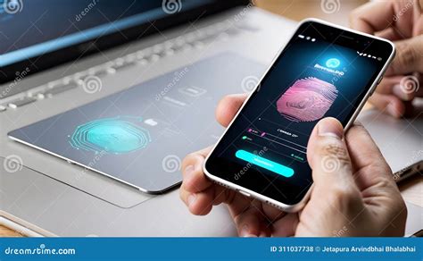 Digital Fingerprint Scanner Scan Biometric Identity And Access Password Thru Fingerprint