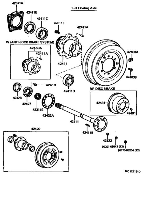 Rear Axle Shaft And Hub For 1990 1992 Toyota Land Cruiser Fj80 Europe