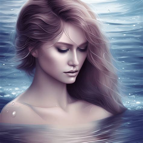 Beautiful Mermaid In The Water · Creative Fabrica