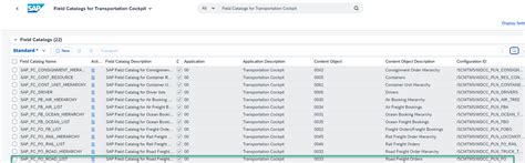 New Functionality Of Field Catalogs For Transporta Sap Community