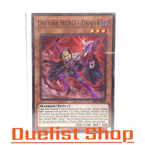 Destiny Hero Denier N Monster Dark Level3 [warrior Effect] ชุด Di01 Ae009 การ์ดยูกิโอ Yu Gi