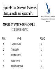 GYRO EFFECT FINAL Pptx Gyro Effect On Wheelers Wheelers Boats Aircrafts And Spacecraft S