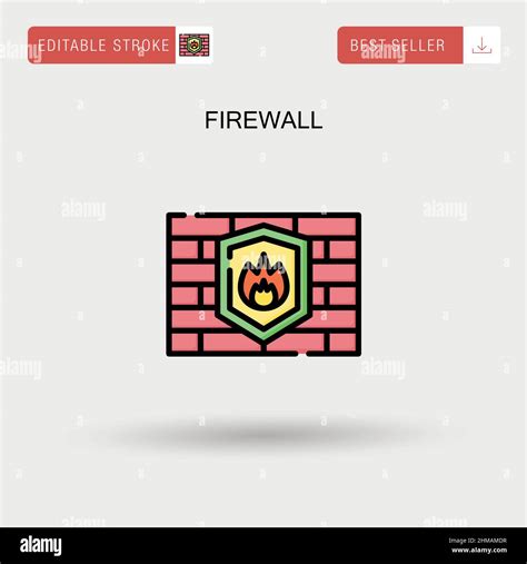 Firewall Simple Vector Icon Stock Vector Image Art Alamy