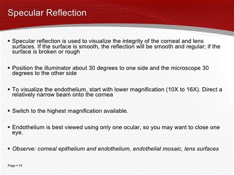 slit lamp illumination techniques