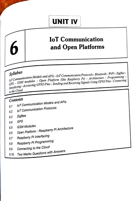 eiot unit 4 embedded system and iot unit iv iot communication 6 and