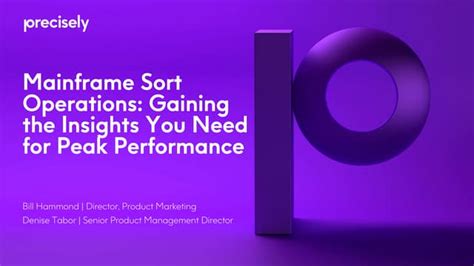 Mainframe Sort Operations Gaining The Insights You Need For Peak Performance Ppt