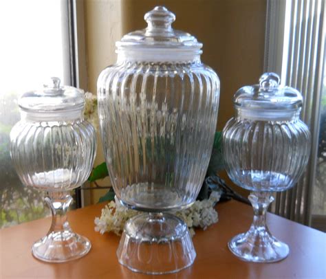 Glass Apothecary Pedestal Candy Jars Sweet Buffet Wedding