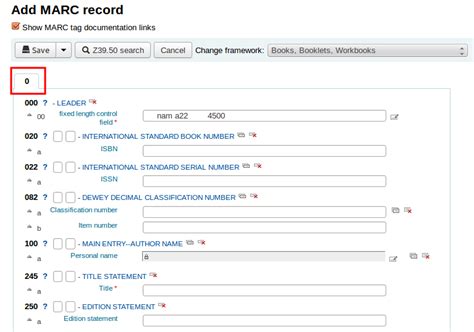 Koha Geek Customise Bibliographic Framework