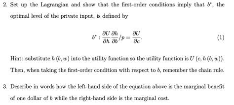 Set Up The Lagrangian And Show That The Chegg Com