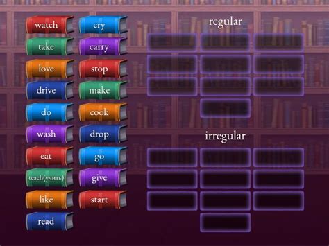 Regularirregular Verbs Group Sort Regularirregular Verbs Group Sort