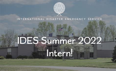 Ides Internship — International Disaster Emergency Service