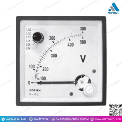 โวลต์มิเตอร์พร้อมสวิตช์ 90 องศา Analog Volt Amp Meter