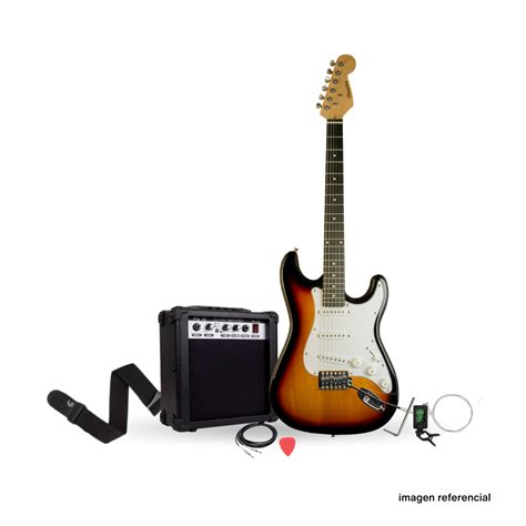 🥇 Pack De Guitarra Electrica Memphis Sunburst En Perú Latin Music