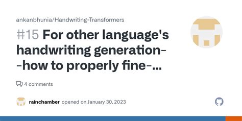 For Other Languages Handwriting Generation How To Properly Fine Tune The Model · Issue 15