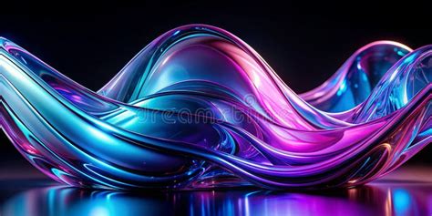 An Abstract Glass Morphism In Blue And Purple Gradient On The Black Background Ai Generative