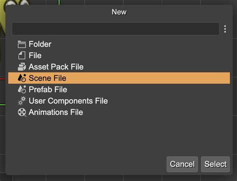 New File Dialog