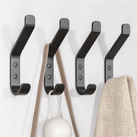 Bosdontek 10 Pcs Modern Coat Hooks Wall Hooks Clothes Hat Hooks Robe