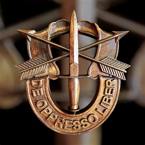 3d Wooden Sf Crest A Special Forces Crest Tribute
