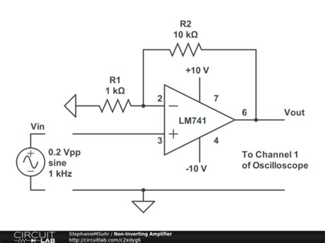Non Inverting Amplifier CircuitLab