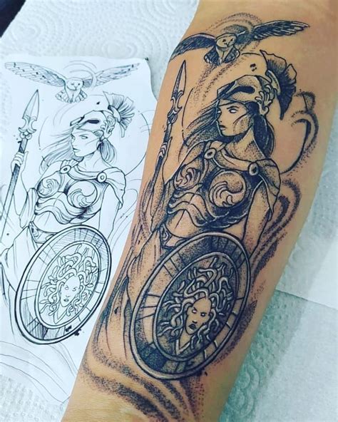 30 Pretty Athena Tattoos To Inspire You Artofit