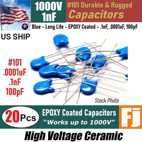 20x 1nf 1uf 100pf 1kv High Voltage Ceramic Capacitors