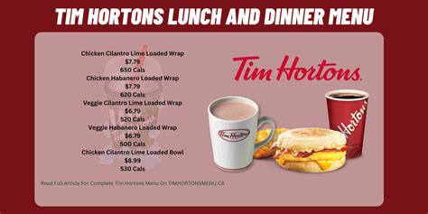 Tim Hortons 2024 Menu Vera Prudence