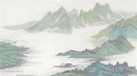 水墨画山河图图片免费下载 PNG素材 编号vj9ieoepz 图精灵