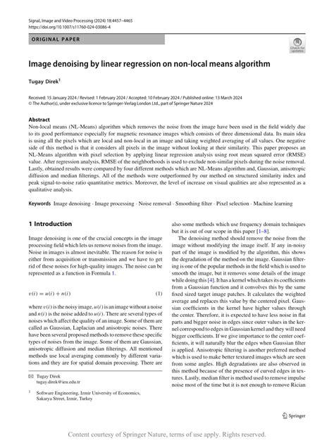 Image Denoising By Linear Regression On Non Local Means Algorithm