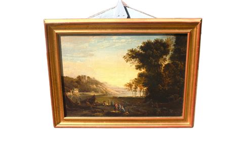 Pastoral Landscape In The Manner Of Claude Lorrain 18th Century