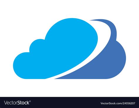 Cloud Computing Data Logo Icon Royalty Free Vector Image