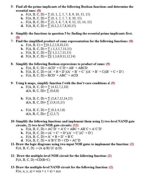 Solved 5 Find All The Prime Implicants Of The Following