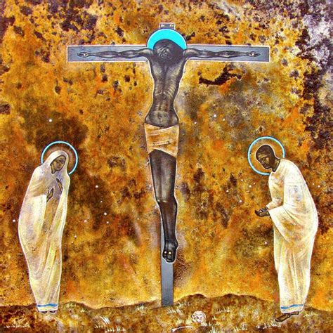 Crucifixion Giclée Canvas Art Print Of The Modern Icon By Arsen Bereza