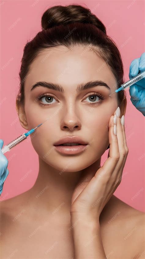 Premium Photo Beautiful Young Woman Getting Botox Cosmetic Injection In Her Face