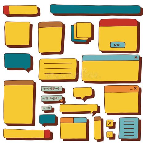 Retro Pc Elements User Interface Operating System Windows Icons In Trendy Retro Style