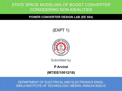 Pdf State Space Modeling Of Boost Converter Considering Non Idealities Power Converter Design
