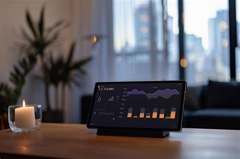 Premium Photo A Smart Home Hub Displaying Realtime Energy Usage Generative Ai