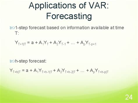 Vector Autoregression 1 Overview Vector Autoregression Var Model