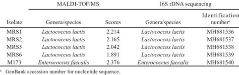 The Relation Between Bacterial Isolates Identified By Maldi Tof Ms And Download Scientific