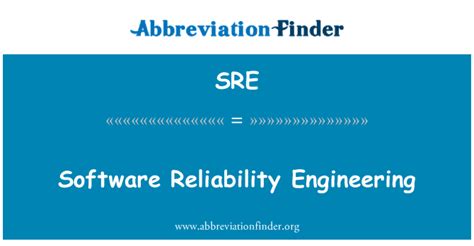 Sre مخفف مهندسی قابلیت اطمینان نرم افزار Software Reliability Engineering است