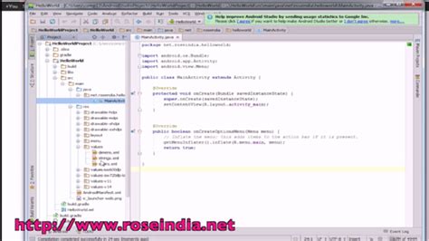 Android Studio Hello World Tutorial
